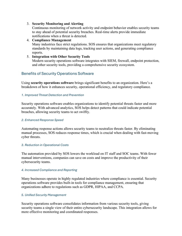 Revolutionizing Cybersecurity How Security Operations Software Transforms Threat Detection And