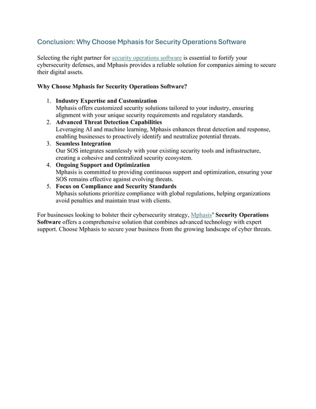 Revolutionizing Cybersecurity How Security Operations Software Transforms Threat Detection And