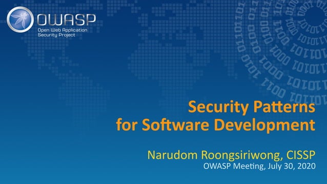 Security Patterns For Software Development Pdf