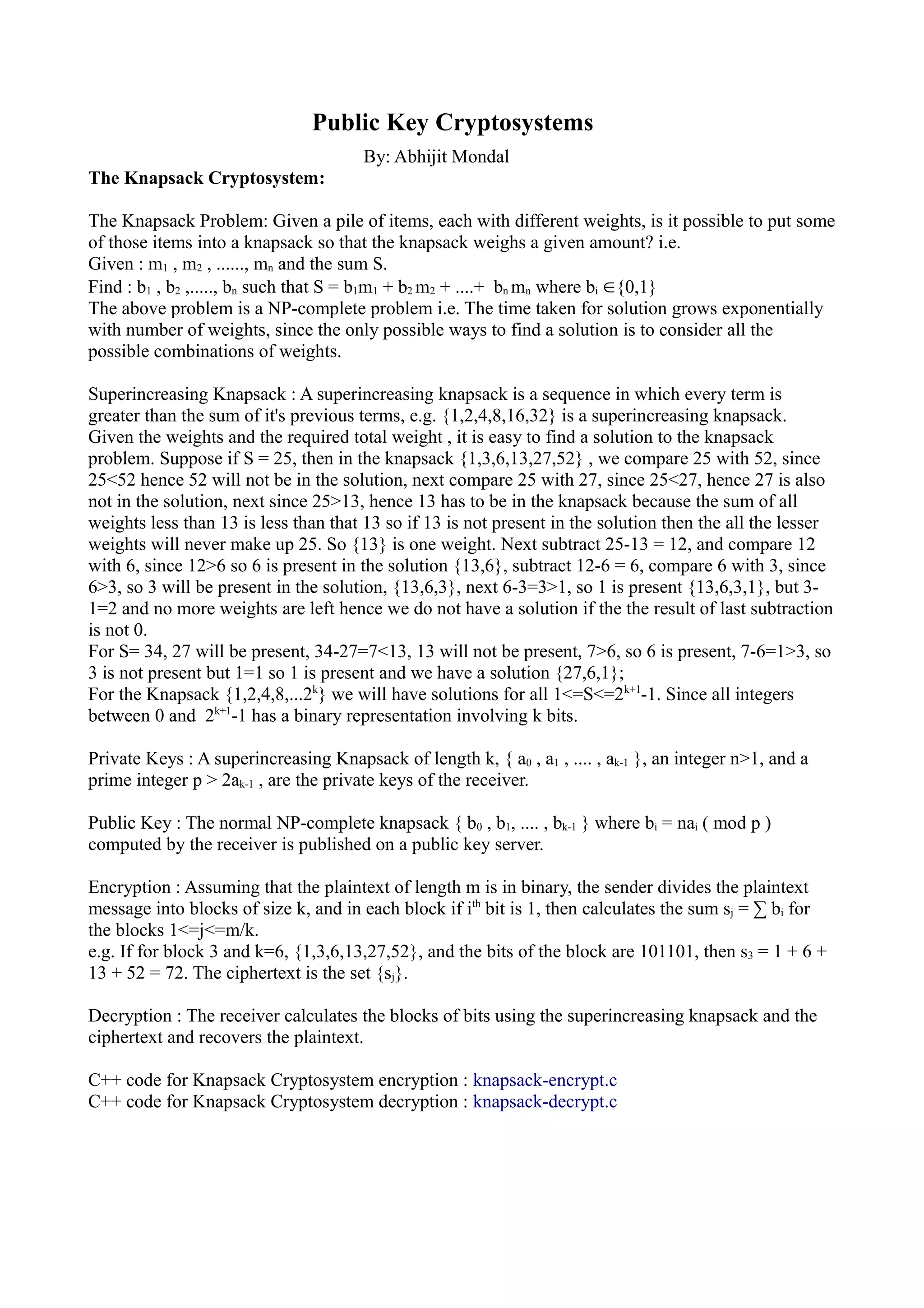 Public Key Cryptography | PDF