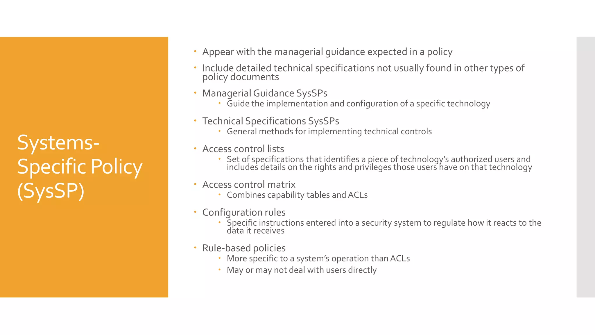 Security Policies and Standards | PPTX