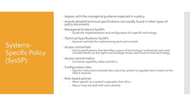 Security Policies and Standards | PPTX