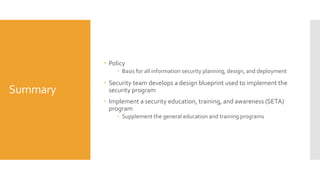 Security Policies and Standards | PPTX