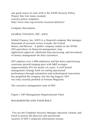 Security Policy Document Project Objectives The purpose .docx