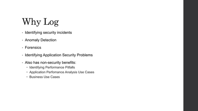 Security Practices - Logging.pptx | Computer Software and Applications ...