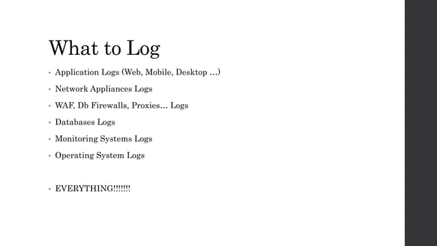 Security Practices - Logging.pptx | Computer Software and Applications ...