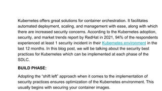 Security Practices in Kubernetes | PPTX | Cloud Computing | Internet