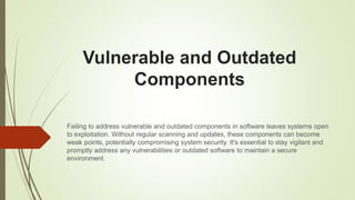 TOP 10 Vulnerabilities of OWSAP of security | PPTX | Information and ...