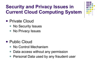 Security & Privacy In Cloud Computing | PPT