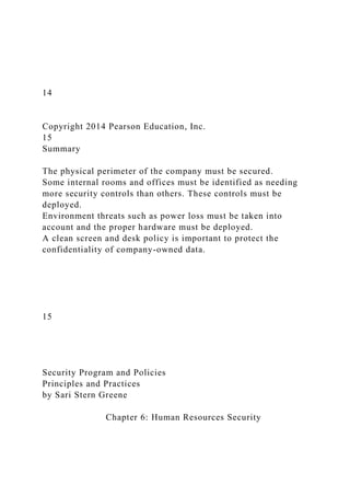 Security Program and PoliciesPrinciples and Practicesby Sari.docx