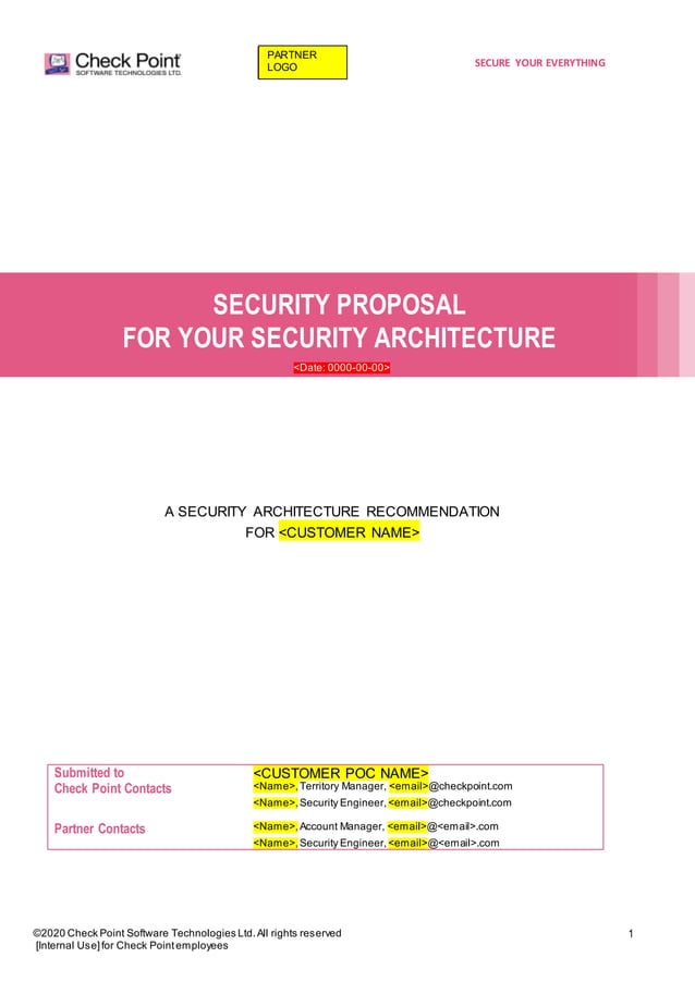 Security architecture proposal template | DOCX