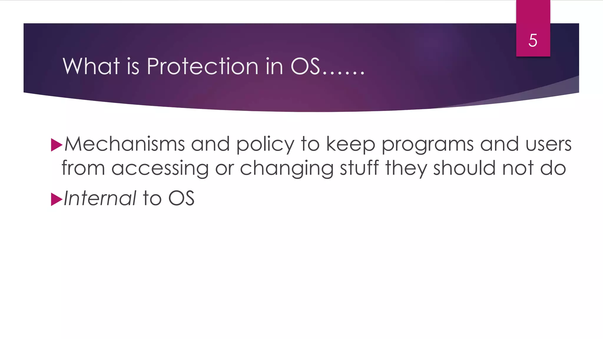 Security & protection in operating system | PPTX