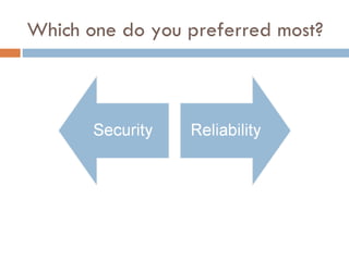 Security&reliability | PPT