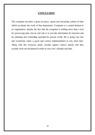 report on network security fundamentals | PDF