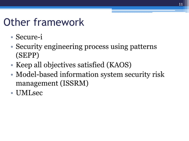 SECURITY REQUIREMENTS ENGINEERING: APPLYING SQUARE FRAMEWORK | PPTX
