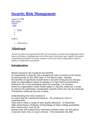 Security risk | PDF