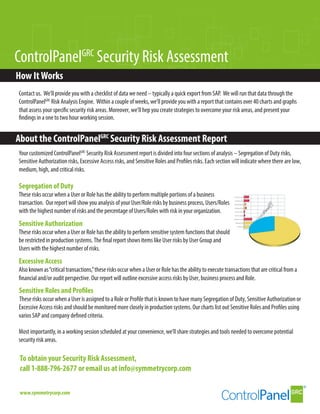 ControlPanelGRC® Security Risk Assessment | Symmetry | PDF | Business ...