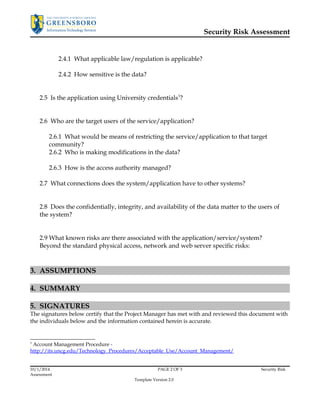 Security risk assessment template v2.0 | DOC