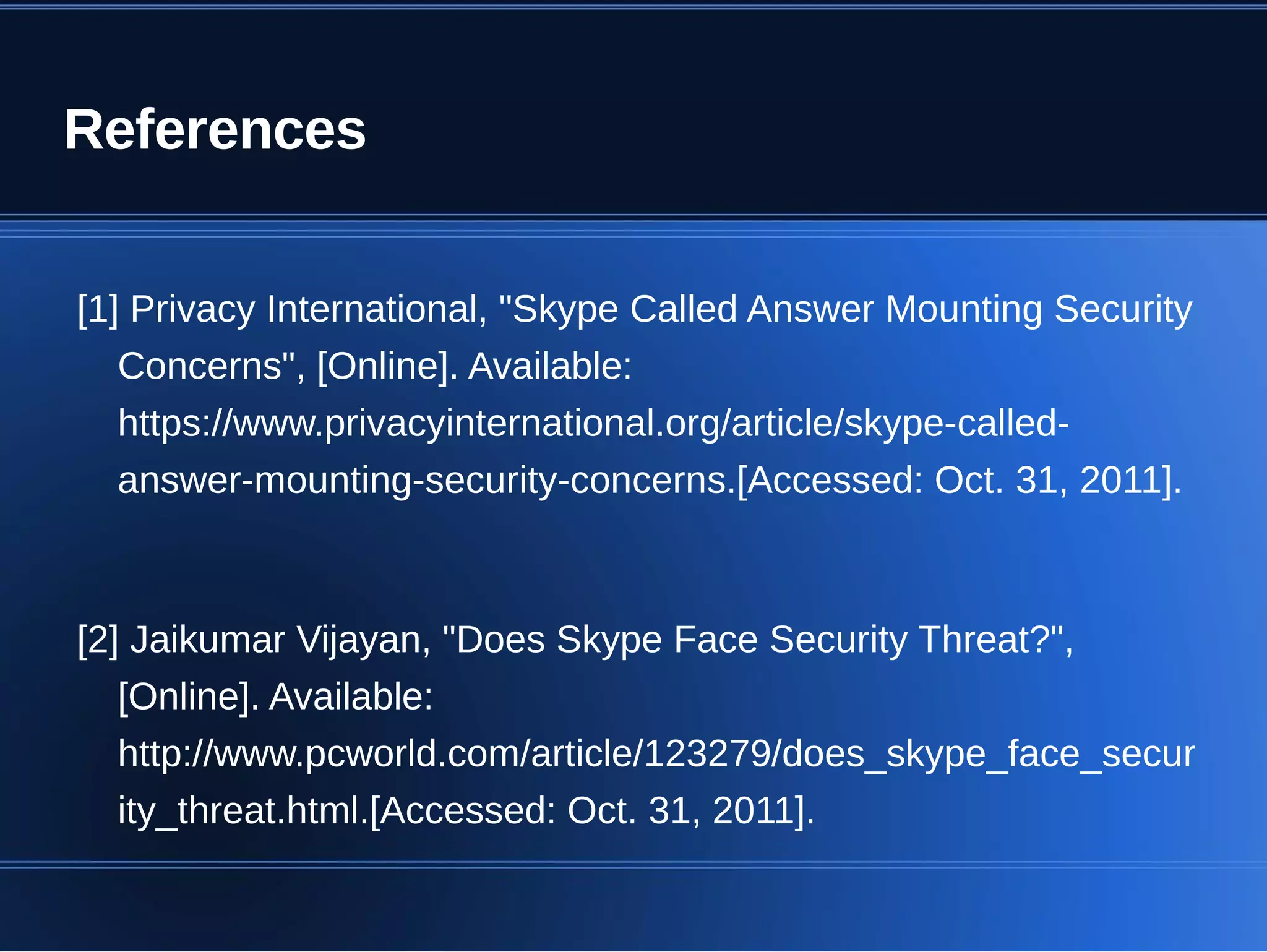 Security Risks & Vulnerabilities in Skype | PPT