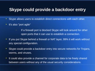 Security Risks & Vulnerabilities in Skype | PPT