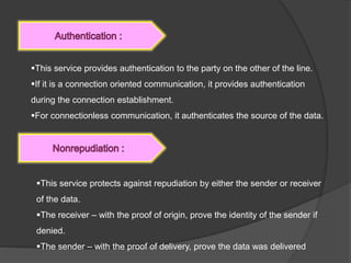 Security services and mechanisms | PPTX
