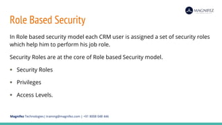 Security settings in dynamics 365 customer engagement (crm) | PPTX
