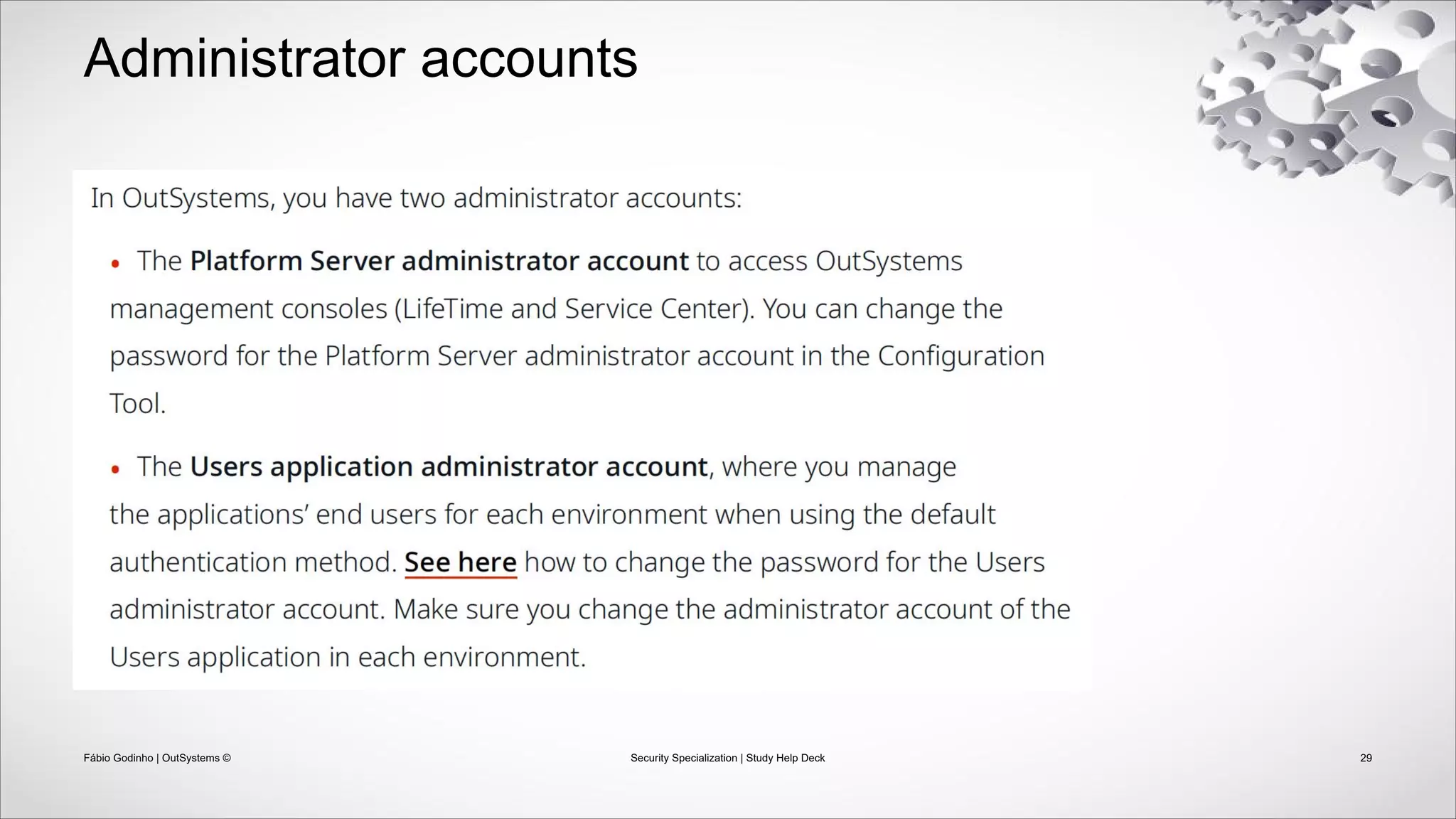 OutSystems Security Specialization - Study Help Deck | PDF