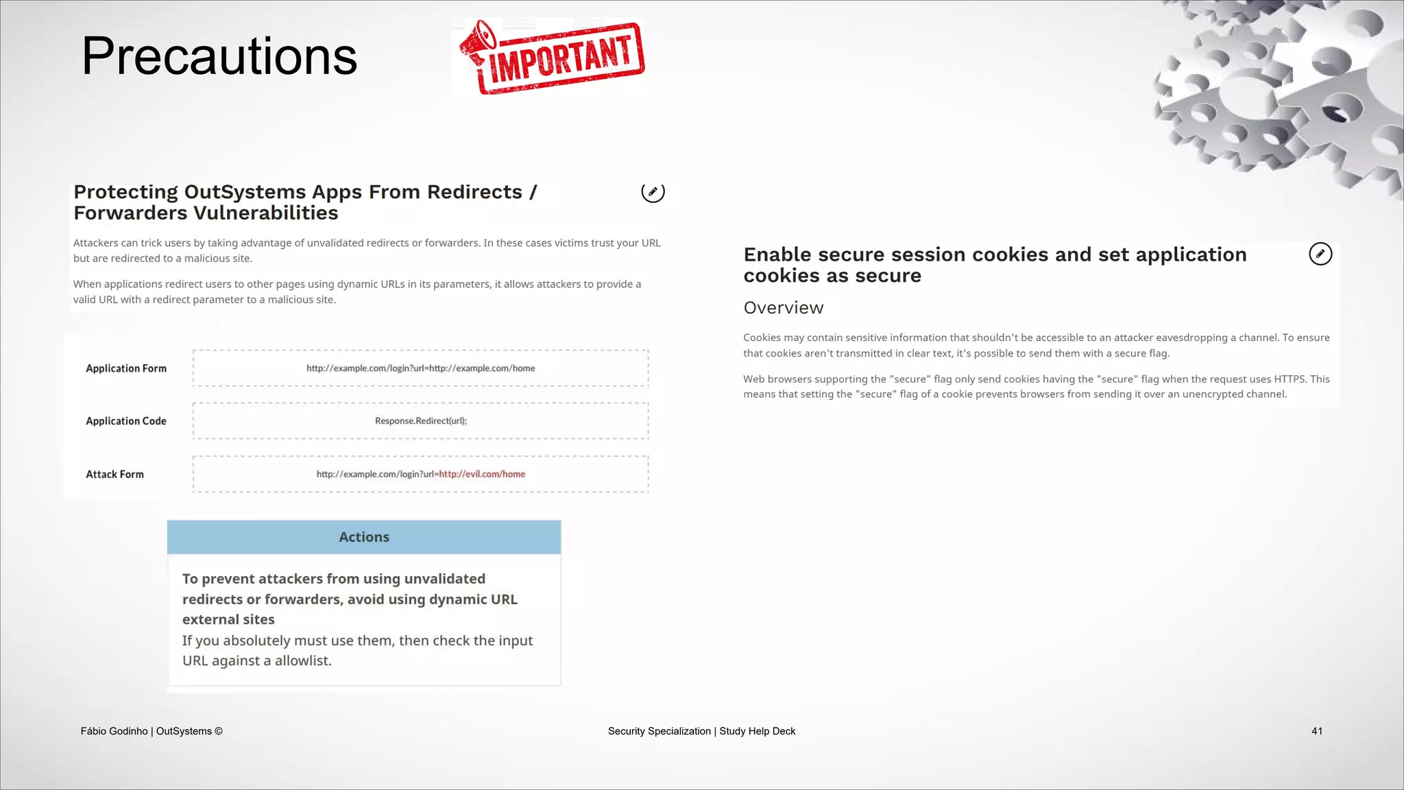 OutSystems Security Specialization - Study Help Deck | PDF