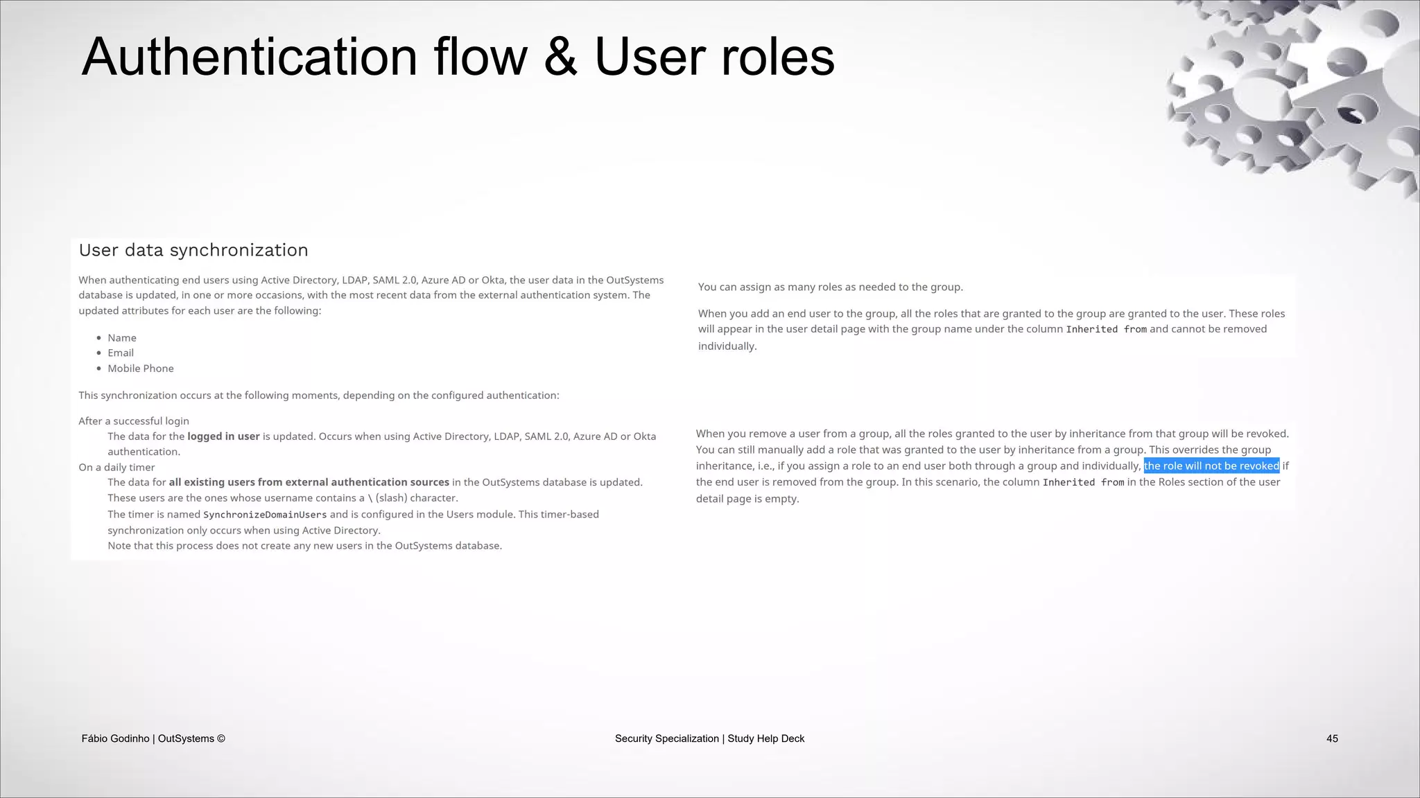 OutSystems Security Specialization - Study Help Deck | PDF