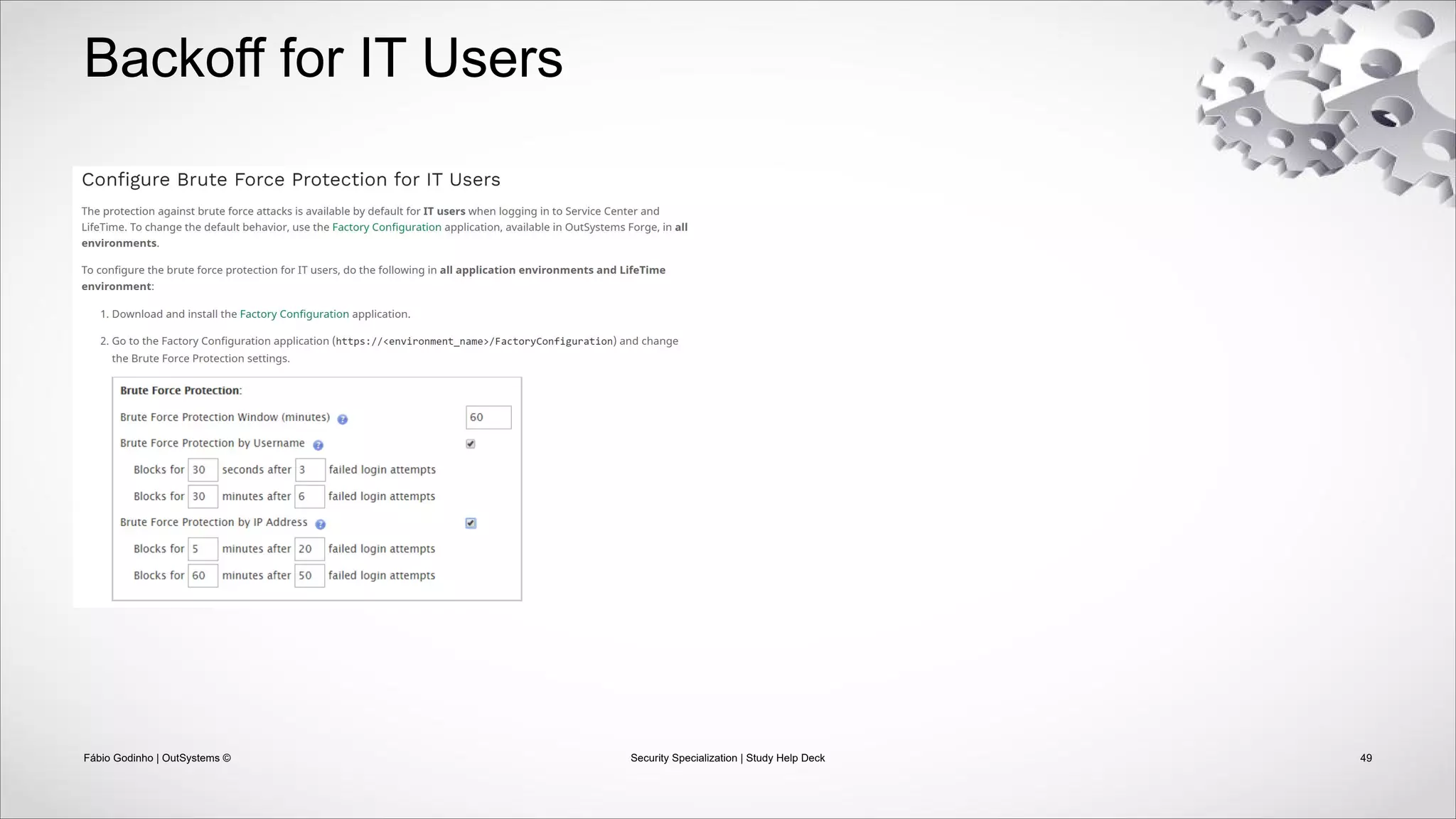 OutSystems Security Specialization - Study Help Deck | PDF