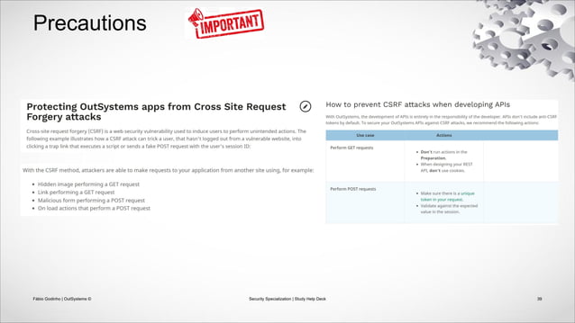 OutSystems Security Specialization - Study Help Deck | PDF | Computer Software and Applications ...