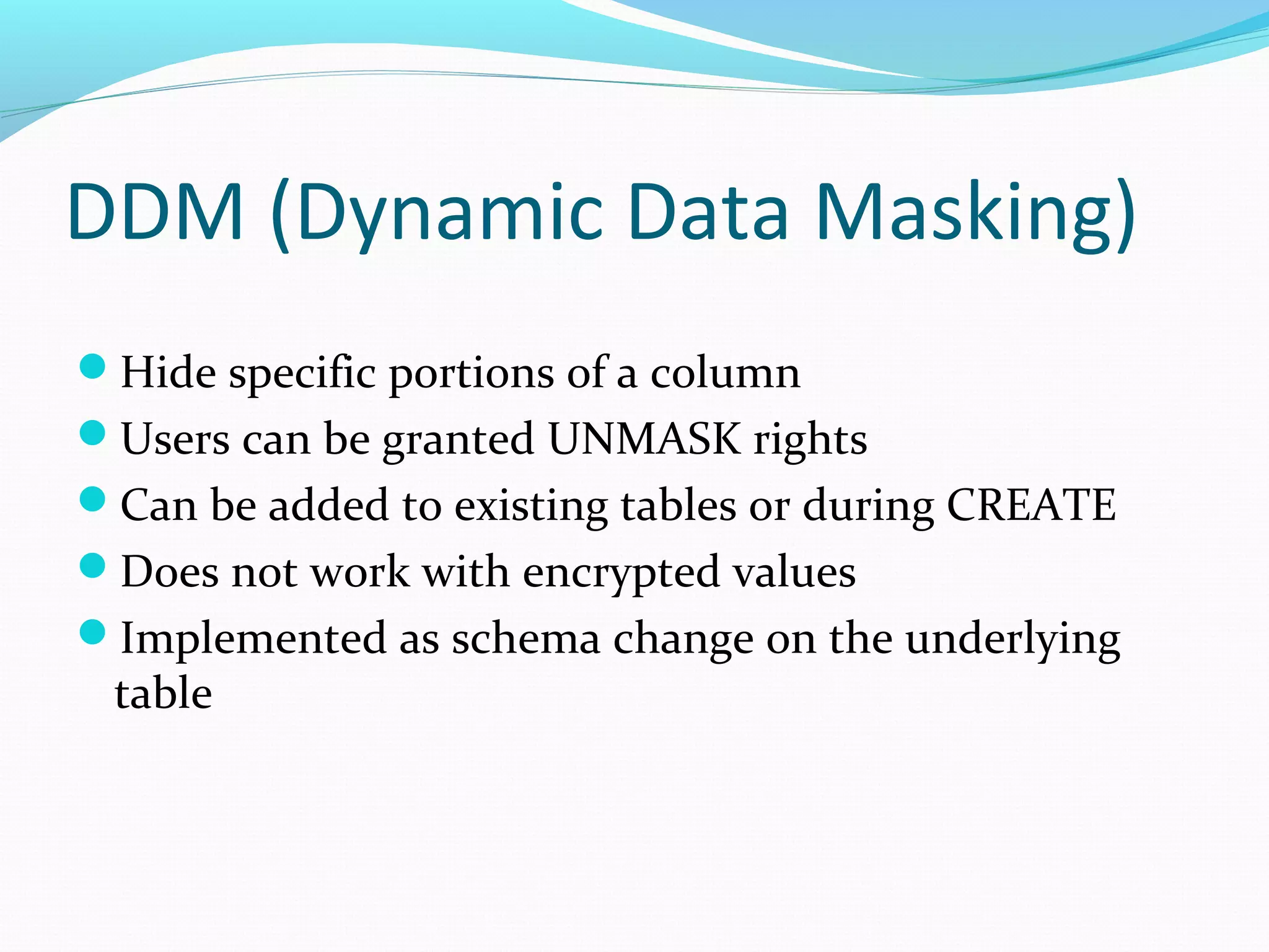 SQL Server 2016 Security Features | PPT
