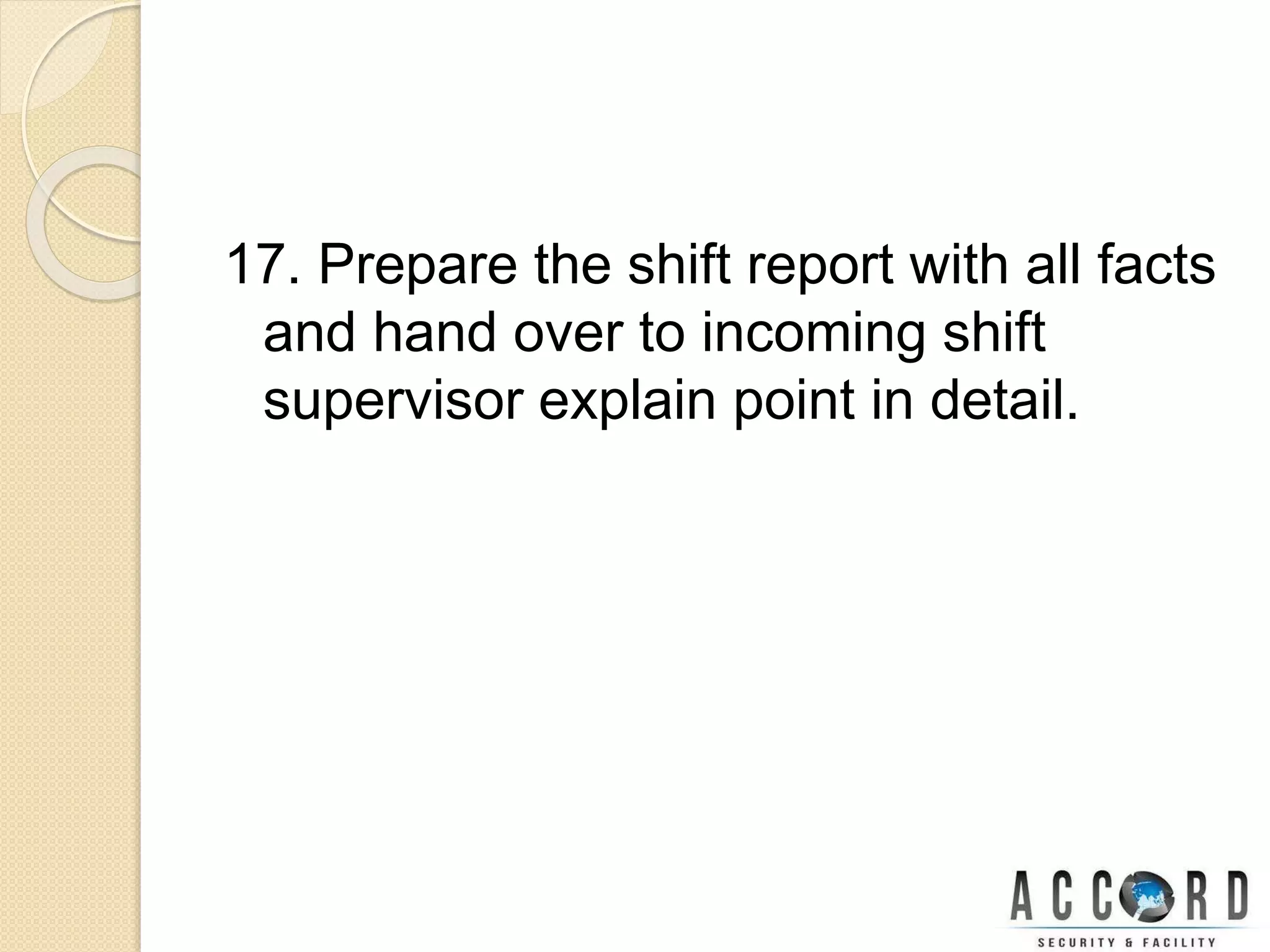 Security supervisor ppt | PPTX