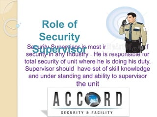 Security supervisor ppt | PPTX