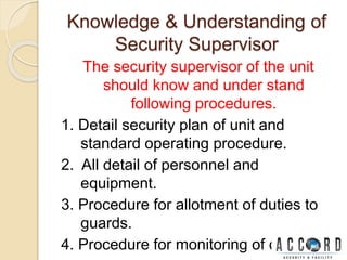 Security supervisor ppt | PPTX