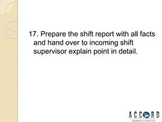 Security supervisor ppt | PPTX