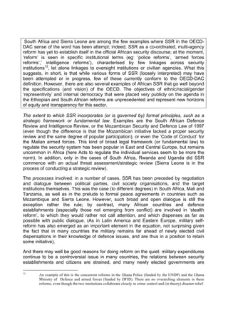 Security System Reform in Africa | PDF