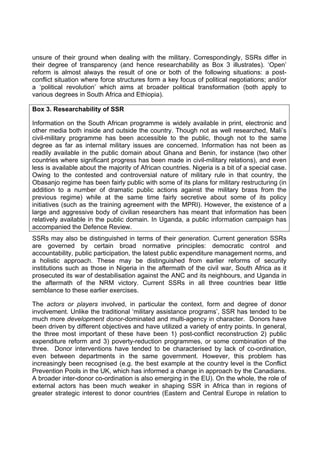 Security System Reform in Africa | PDF