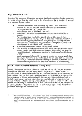 Security System Reform in Africa | PDF