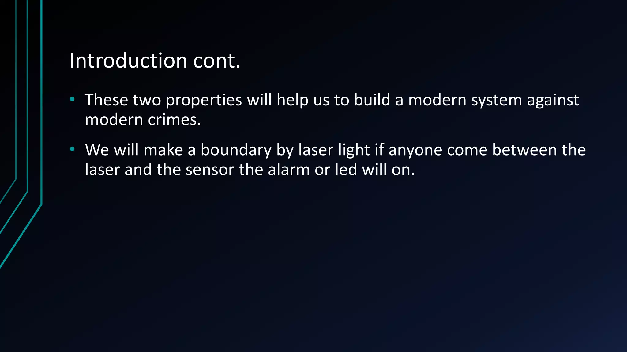 Security system using laser | PPTX