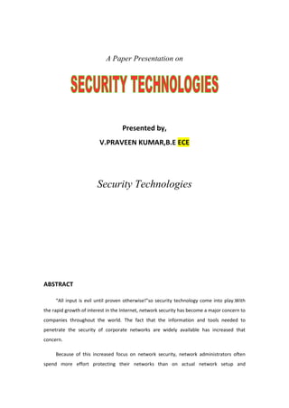 Security technology | PDF
