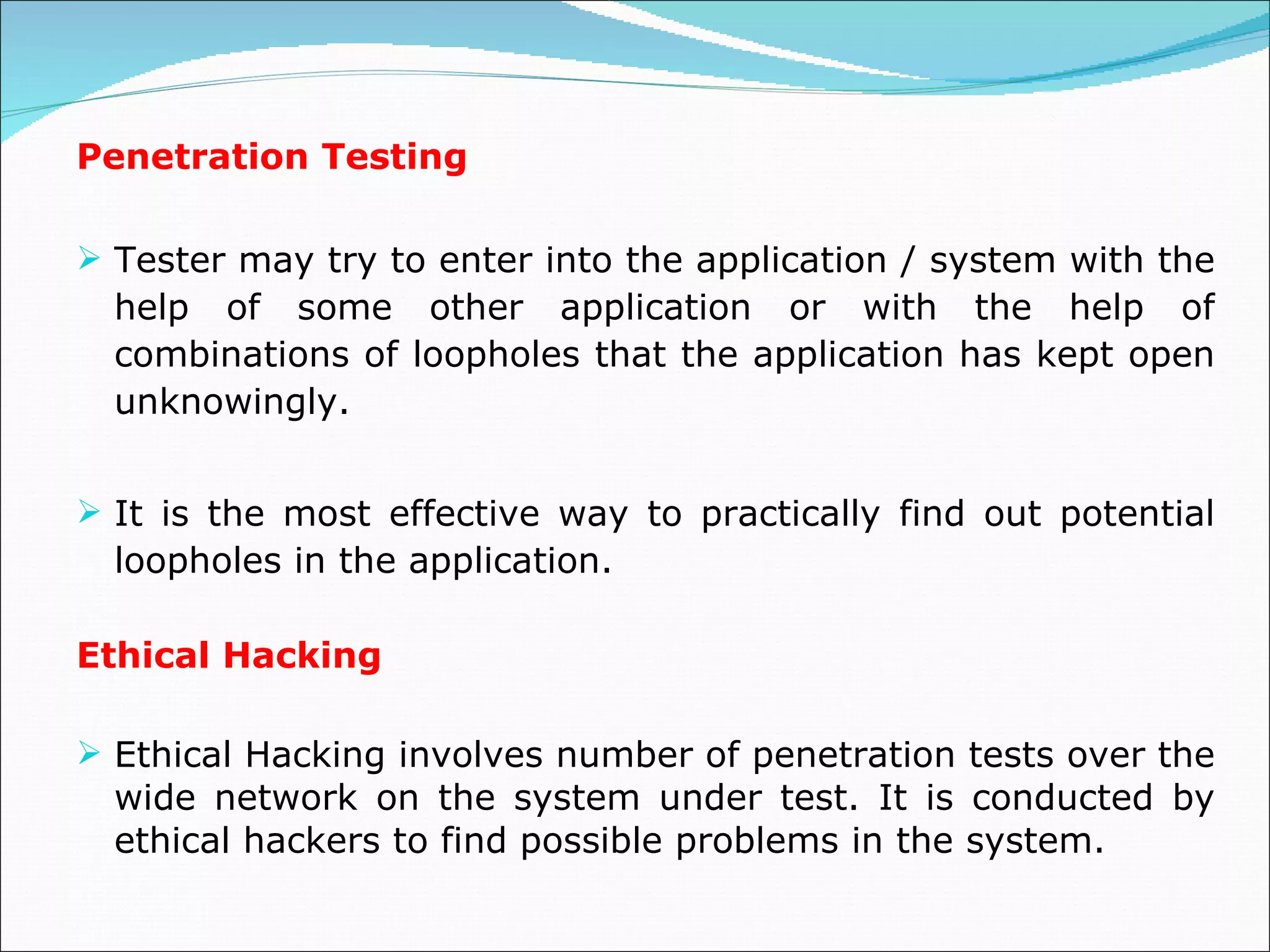 Security testing | PPT