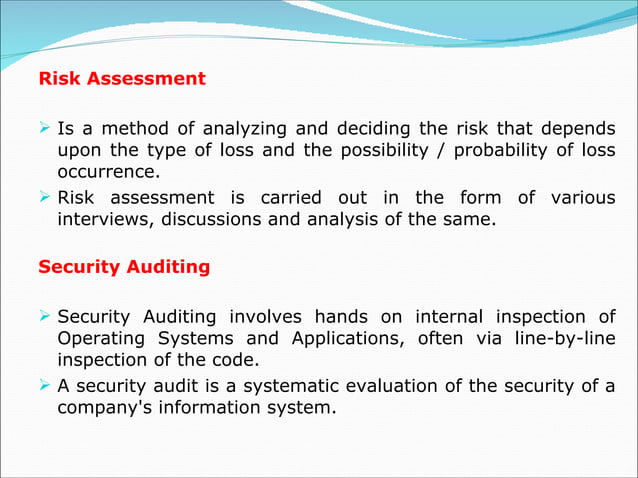 Security testing | PPT | Information and Network Security | Computing