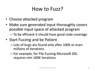 Security Testing: Fuzzing | PPTX