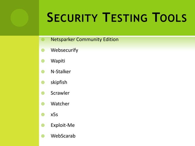 Security Testing Ppt