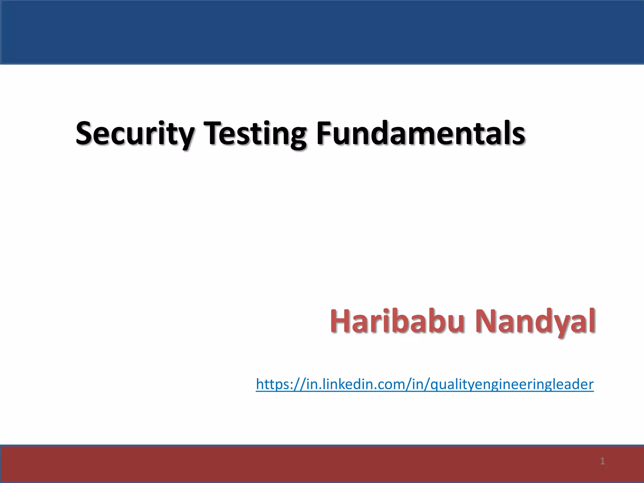 Security Testing Fundamentals Must Need Basics To Learn Penetration