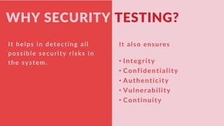 Security Testing - A complete Guide | PPTX