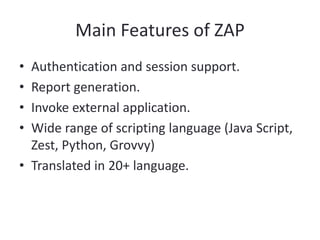 Security testing using zap | PPT