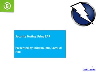 Security testing using zap | PPT
