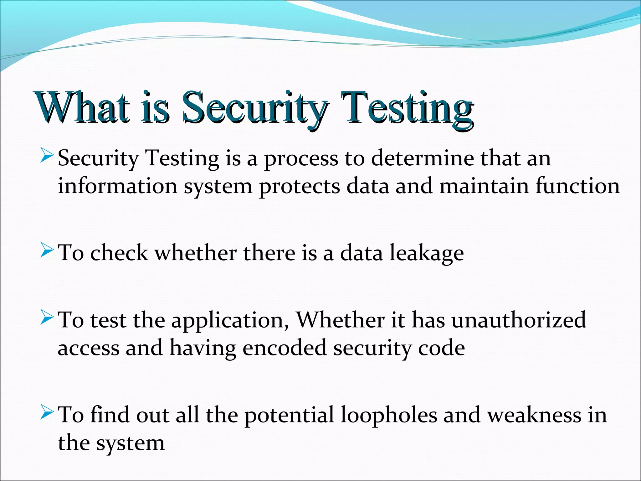 Security testing vikesh kumar | PPT